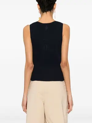 JW Anderson Sleeveless Pointelle-knit Top - Blue