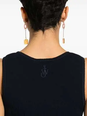 JW Anderson Sleeveless Pointelle-knit Top - Blue