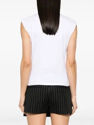Rabanne Chain-detail Cotton T-shirt - White