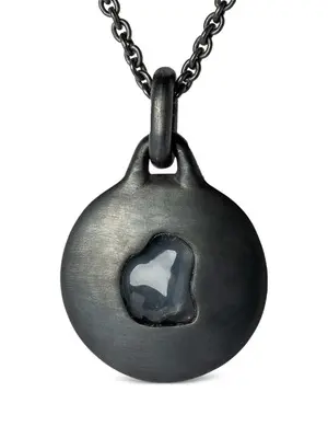 PARTS OF FOUR Disk Pendant Necklace - Black