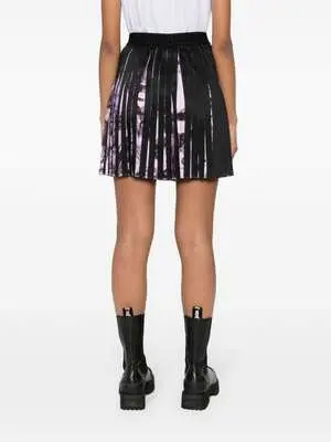 Versace Watercolour Barocco Pleated Skirt