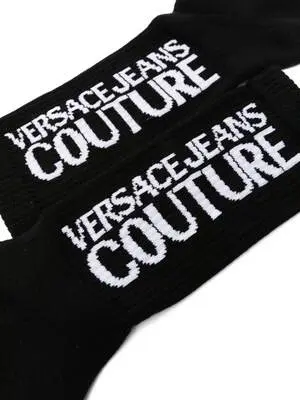 Versace Intarsia-knit Logo Socks