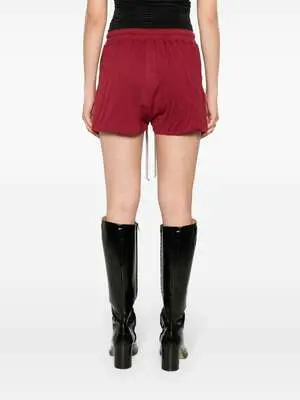 Rick Owens Side-slits Jersey Shorts - Red