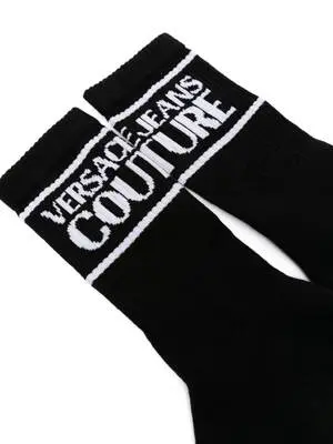 Versace Intarsia-knit Logo Socks