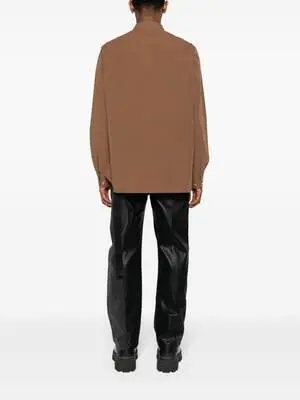 Rick Owens Button-up Cotton Shirt - Brown