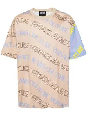 Versace Logo-print Colour-block T-shirt