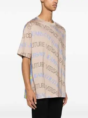 Versace Logo-print Colour-block T-shirt