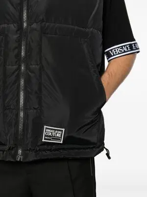Versace Logo-print Reversible Padded Gilet