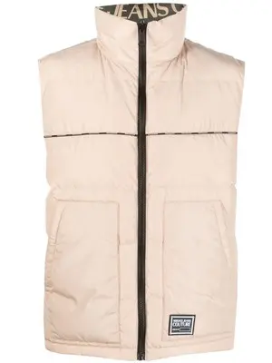 Versace Logo-patch Quilted Gilet