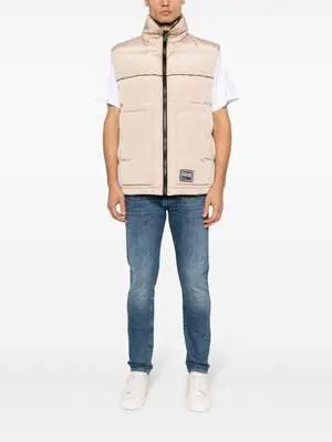 Versace Logo-patch Quilted Gilet