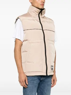 Versace Logo-patch Quilted Gilet