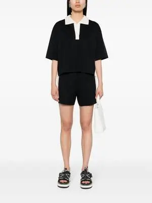 Moncler Logo-appliqué Striped Shorts - Blue