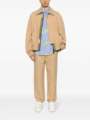 Versace Logo-patch Bomber Jacket