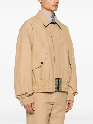 Versace Logo-patch Bomber Jacket