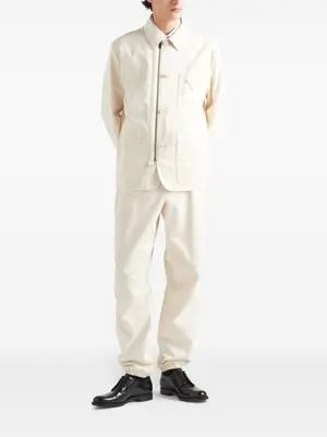 Prada Herringbone Cotton Shirt Jacket