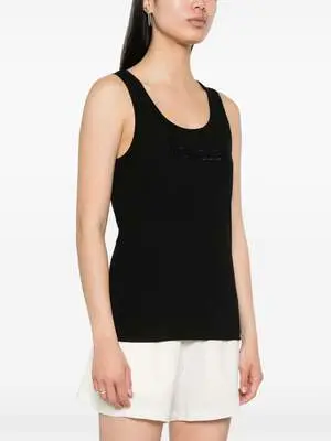Moncler Logo-embroidered Tank Top - Black