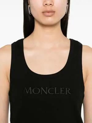 Moncler Logo-embroidered Tank Top - Black