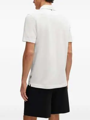 BOSS Cotton-linen Mélange Polo Shirt - White