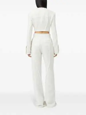 Gcds Sequin-embellished Tweed Trousers - White