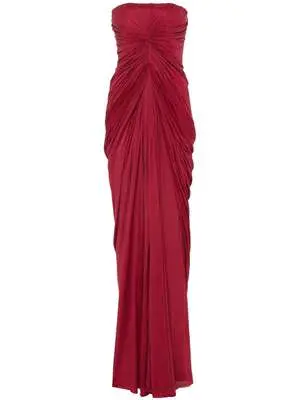 Rick Owens Ruched Bustier Maxi Dress