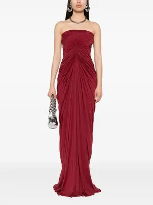Rick Owens Ruched Bustier Maxi Dress