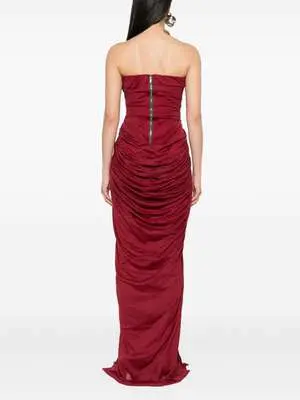 Rick Owens Ruched Bustier Maxi Dress