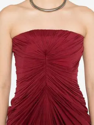 Rick Owens Ruched Bustier Maxi Dress