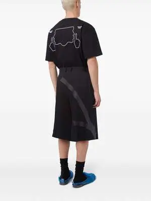 Gcds Framis-tape Pleated Bermuda Shorts