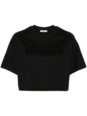 Moncler Sequin-logo Cropped T-shirt