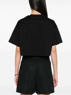 Moncler Sequin-logo Cropped T-shirt