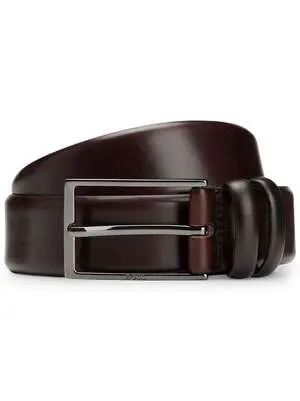 HUGO BOSS BOSS Logo-Engraved Leather Belt