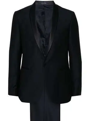 Tagliatore Single-breasted Wool Suit - Blue