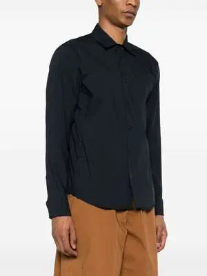 Aspesi Pocket-detailed Poplin Shirt - Blue
