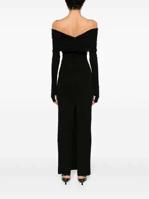 MANURI Amara Buckle Maxi Dress - Black