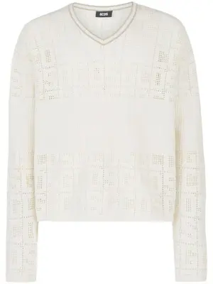 Gcds Monogram Macramé Jumper