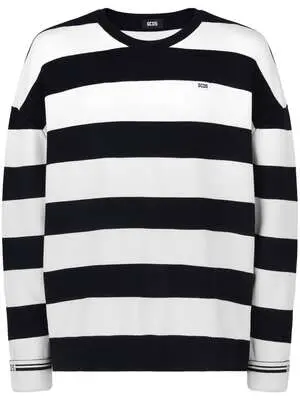 Gcds Striped Logo Appliqué Sweatshirt