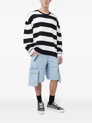 Gcds Striped Logo Appliqué Sweatshirt