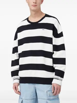 Gcds Striped Logo Appliqué Sweatshirt