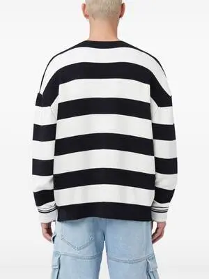 Gcds Striped Logo Appliqué Sweatshirt