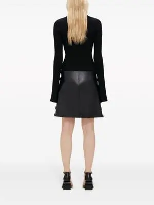 COURREGES Ribbed-knit Bodysuit - Black