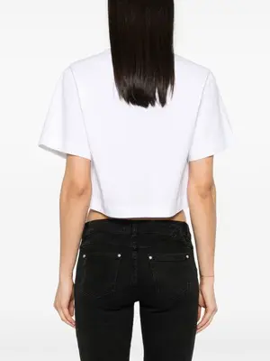 Off-White Bling Leaves Arrow Crop T-shirt
