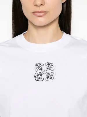 Off-White Bling Leaves Arrow Crop T-shirt