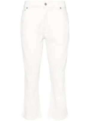 MUGLER High-rise Cropped Jeans - White