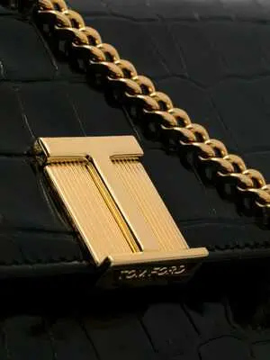 TOM FORD Croc-embossed Shoulder Bag