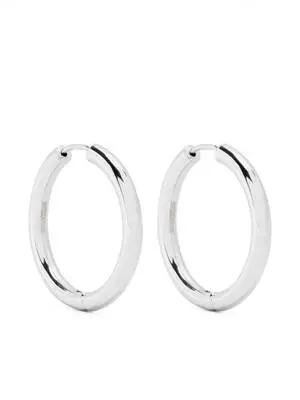 Adina Reyter Tube Huggy Hoop Earrings - Silver