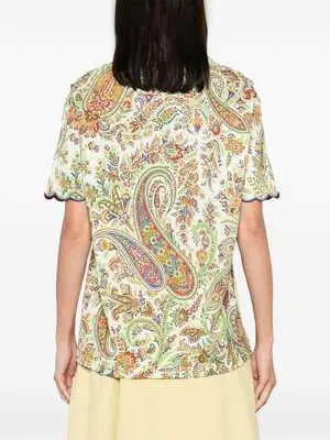 Etro Paisley Print Cotton T-shirt