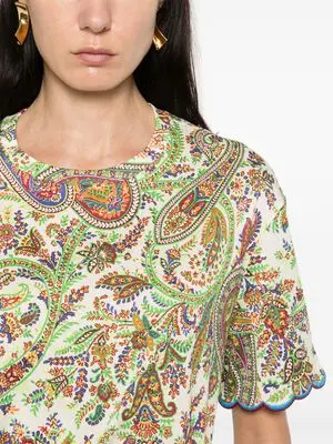 Etro Paisley Print Cotton T-shirt