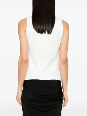 Magda Butrym Crochet-appliqué Tank Top - Black