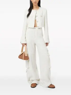 Gcds Sequin-embellished Tweed Cargo Trousers