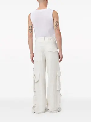Gcds Sequin-embellished Tweed Cargo Trousers